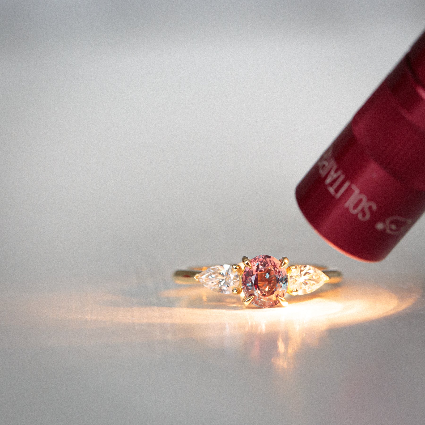 Blue-Green to Purple-Red Alexandrite & Diamonds engagement bridal ring ...